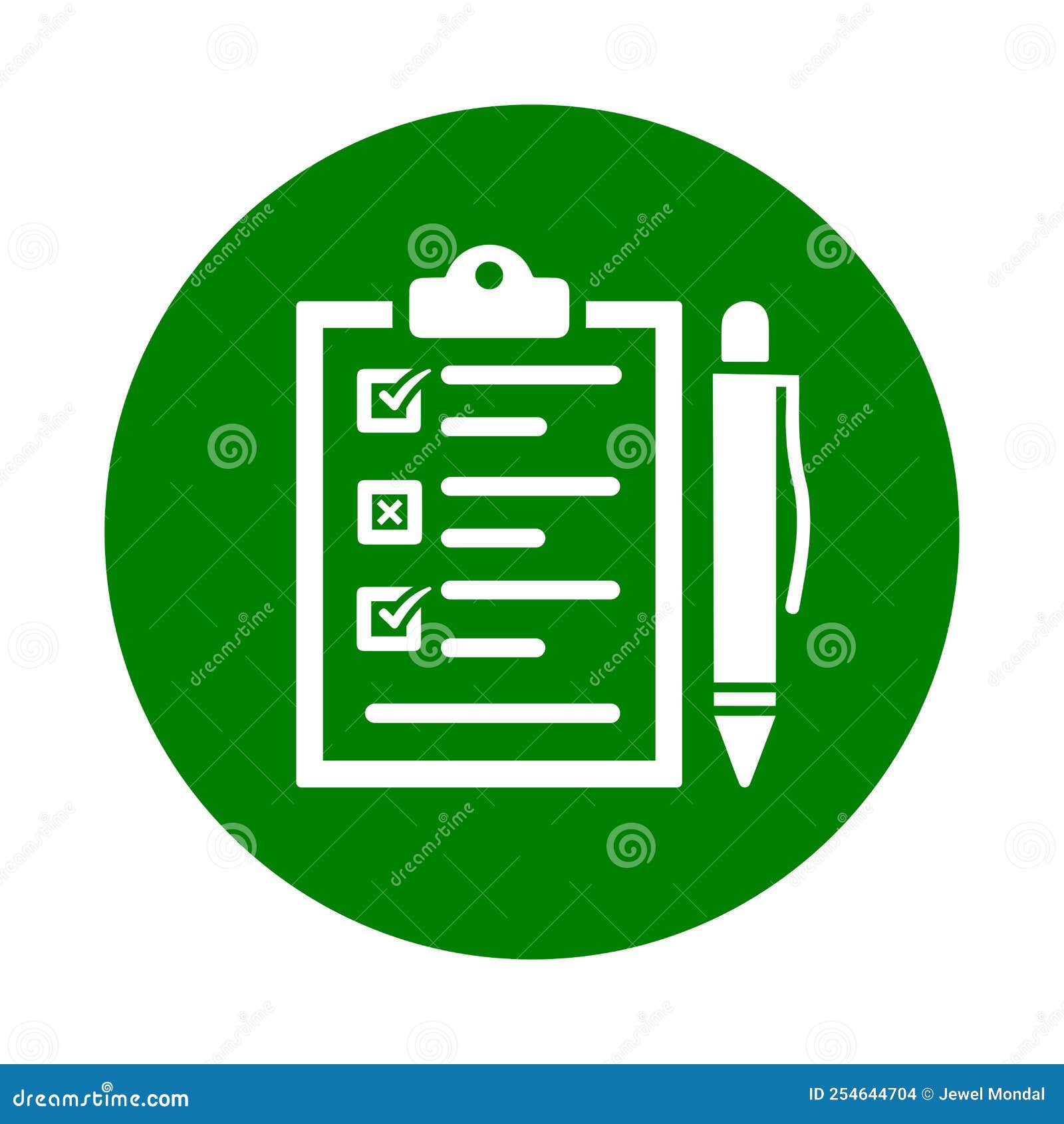 Checklist, Question Paper Icon. Black Vector Graphics Royalty-Free ...