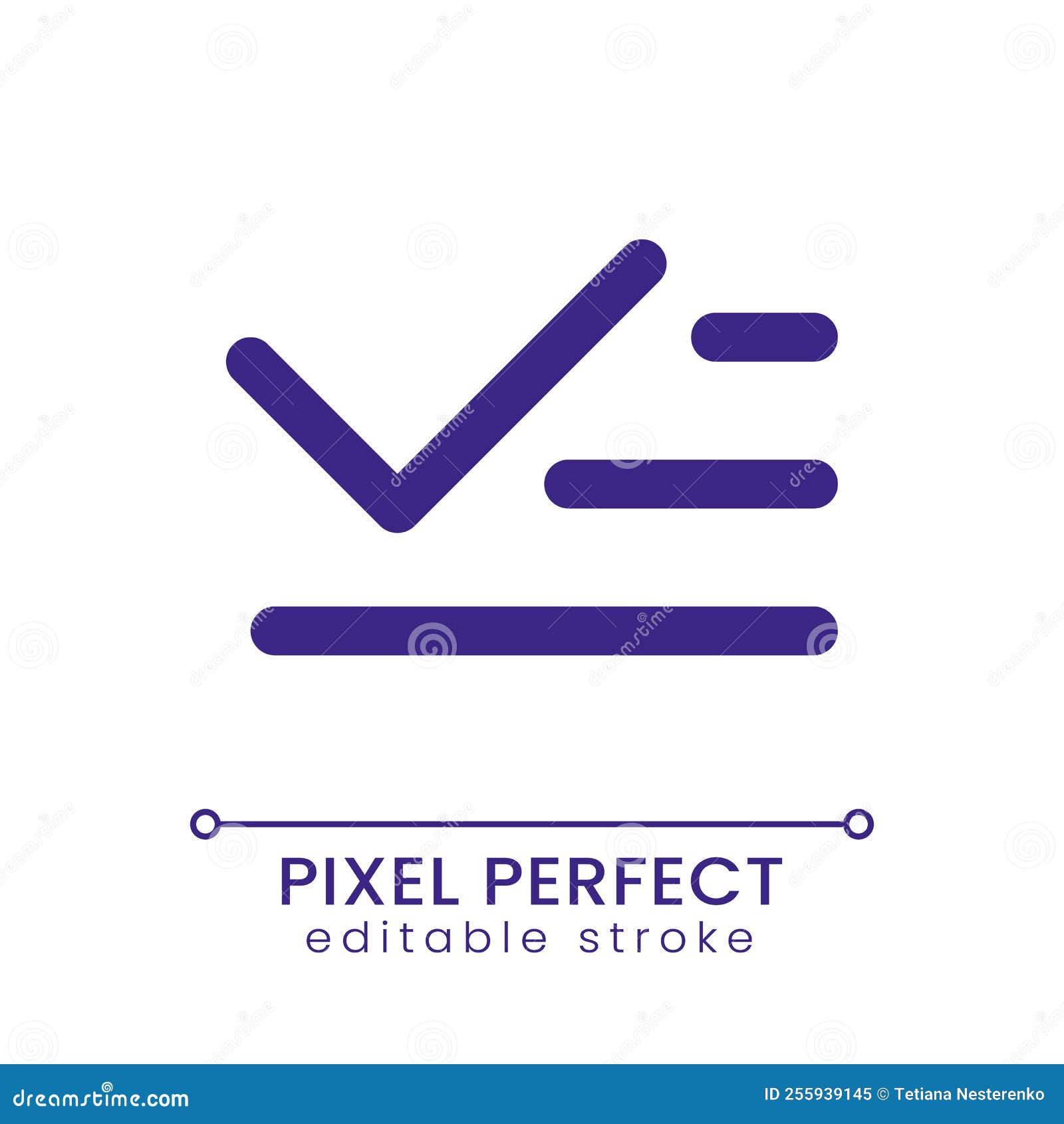 List and Checkmark Pixel Perfect RGB Color Ui Icon Stock Illustration - Illustration of mobile ...