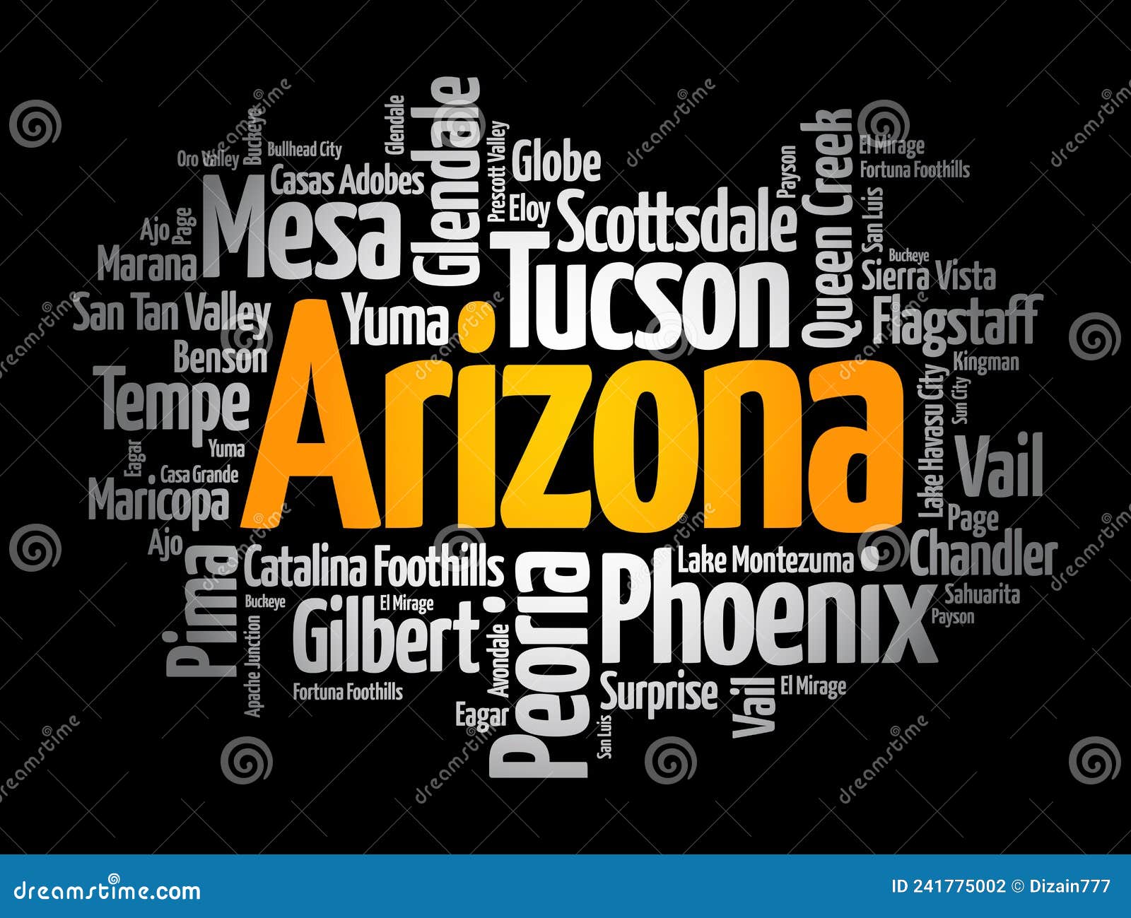 Arizona Word In Old English Calligraphy Vector Illustration ...