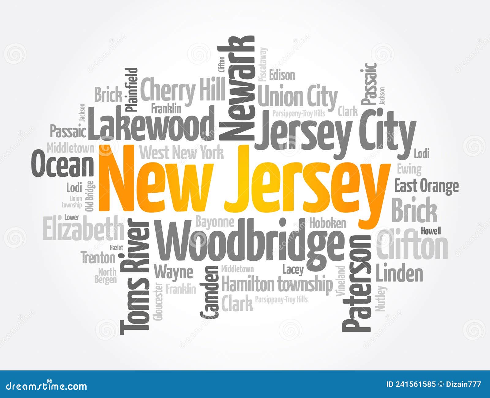 New Jersey Word Cloud Stock Photography | CartoonDealer.com #130579940