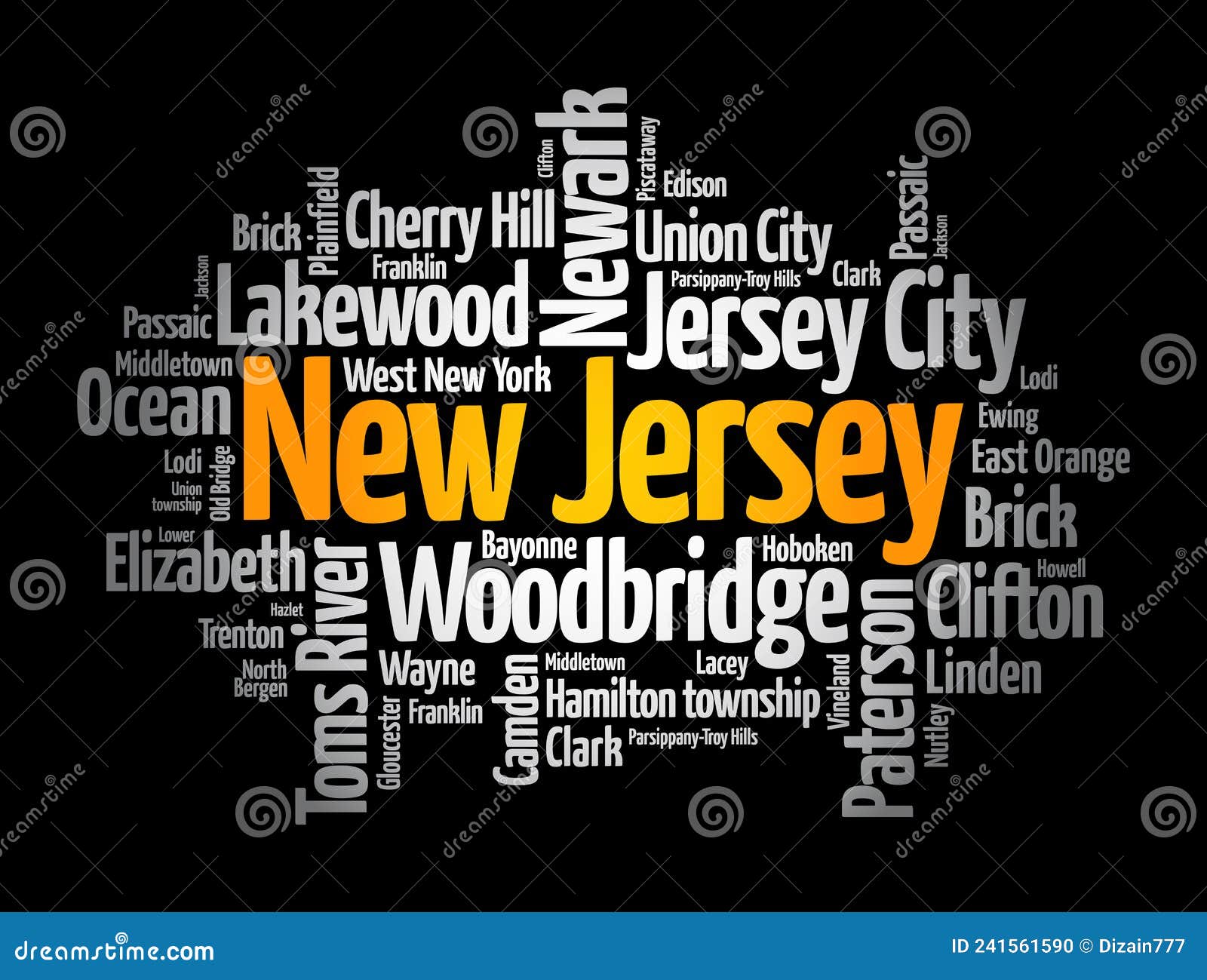 New Jersey Word Cloud Stock Photography | CartoonDealer.com #130579940