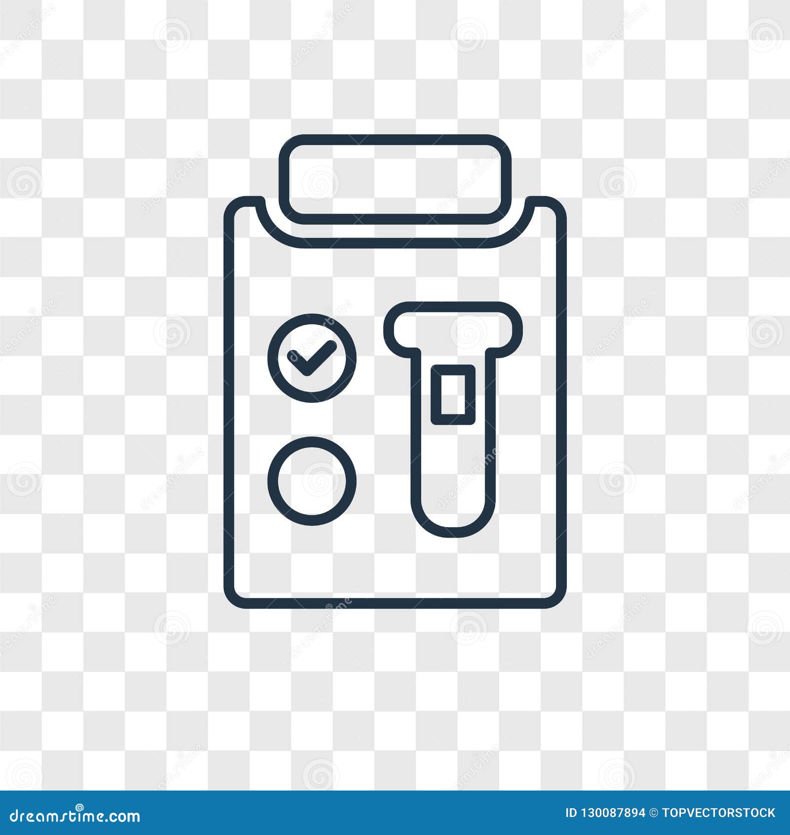 List Concept Vector Linear Icon Isolated on Transparent Background ...