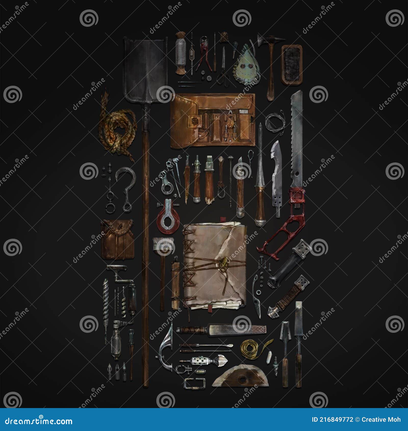 List of Different Tools in the Warehouse Stock Illustration ...