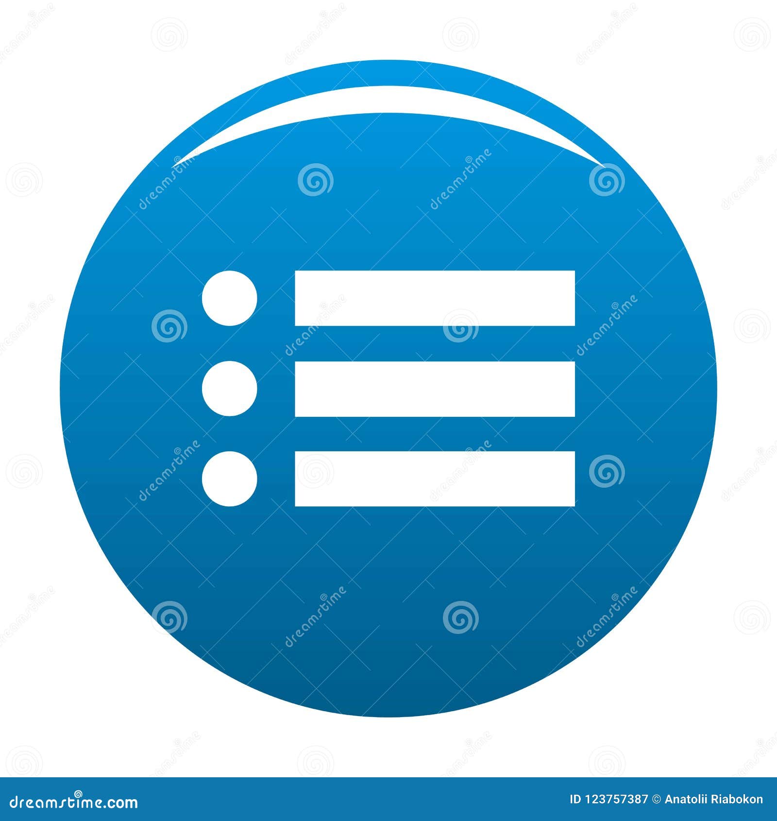 List icon blue stock illustration. Illustration of list - 123757387