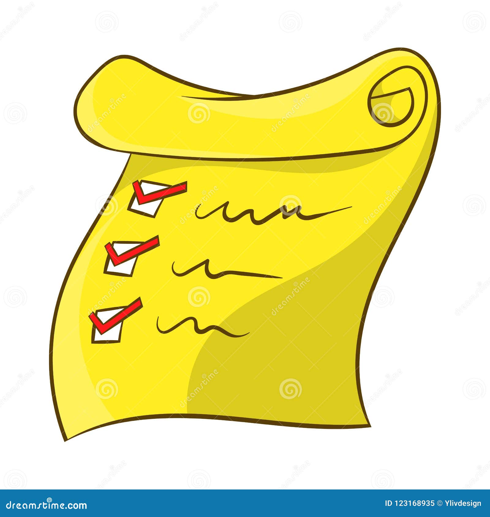 List icon, cartoon style stock illustration. Illustration of paper ...