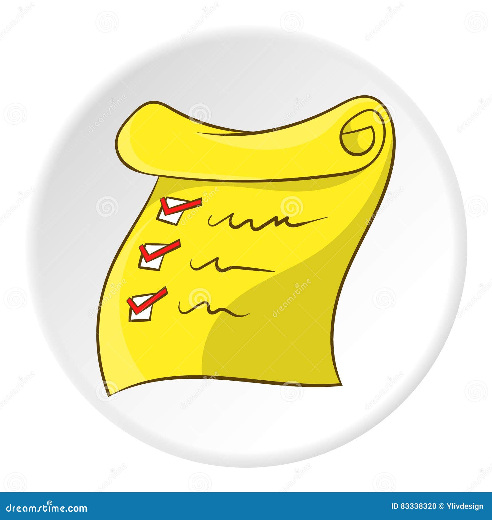 List icon, cartoon style stock vector. Illustration of notebook - 83338320