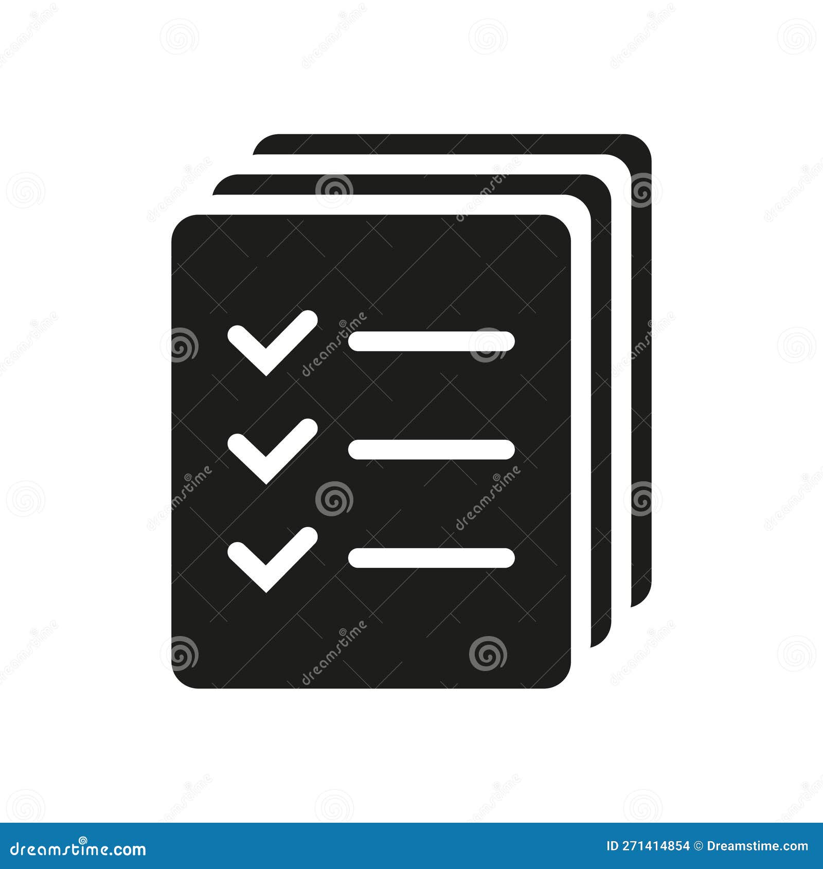 List Icon, Menu Symbol, Checklist Icon Solid Style, Glyph Flat Icon ...