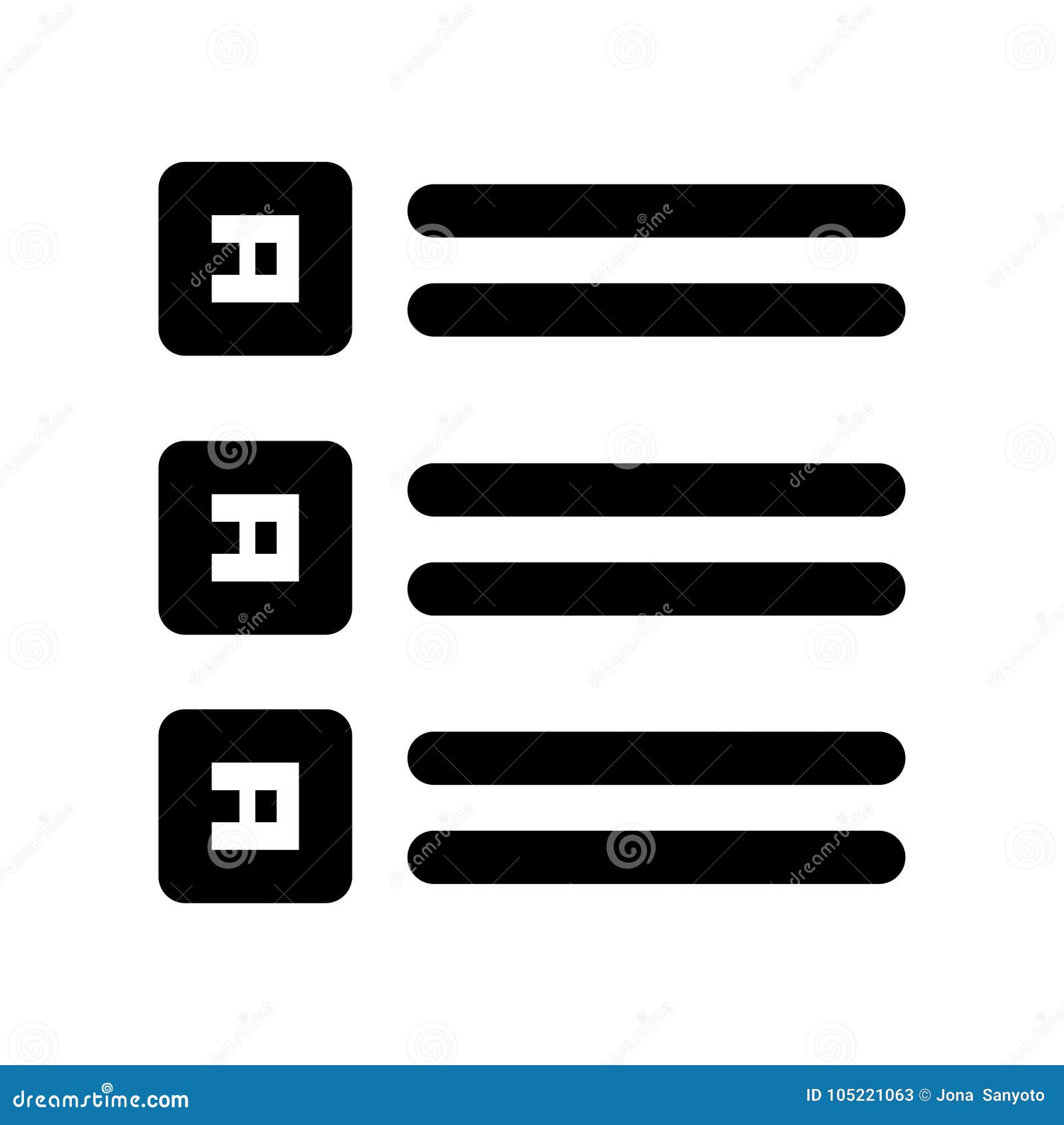 List Layout Icon Design Vector Illustration Stock Vector - Illustration ...