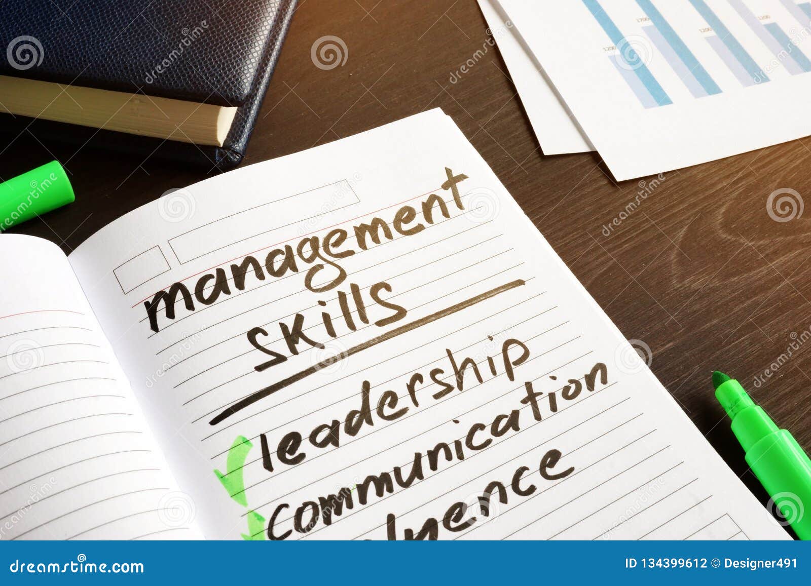 List of Management Skills in the Note. Stock Photo - Image of learn ...