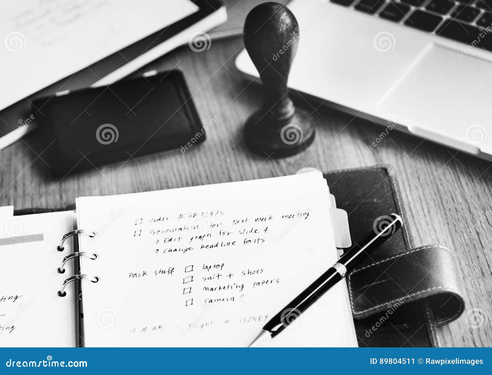 List Memo To-Do Task Target Tactics Vision Concept Stock Image - Image ...