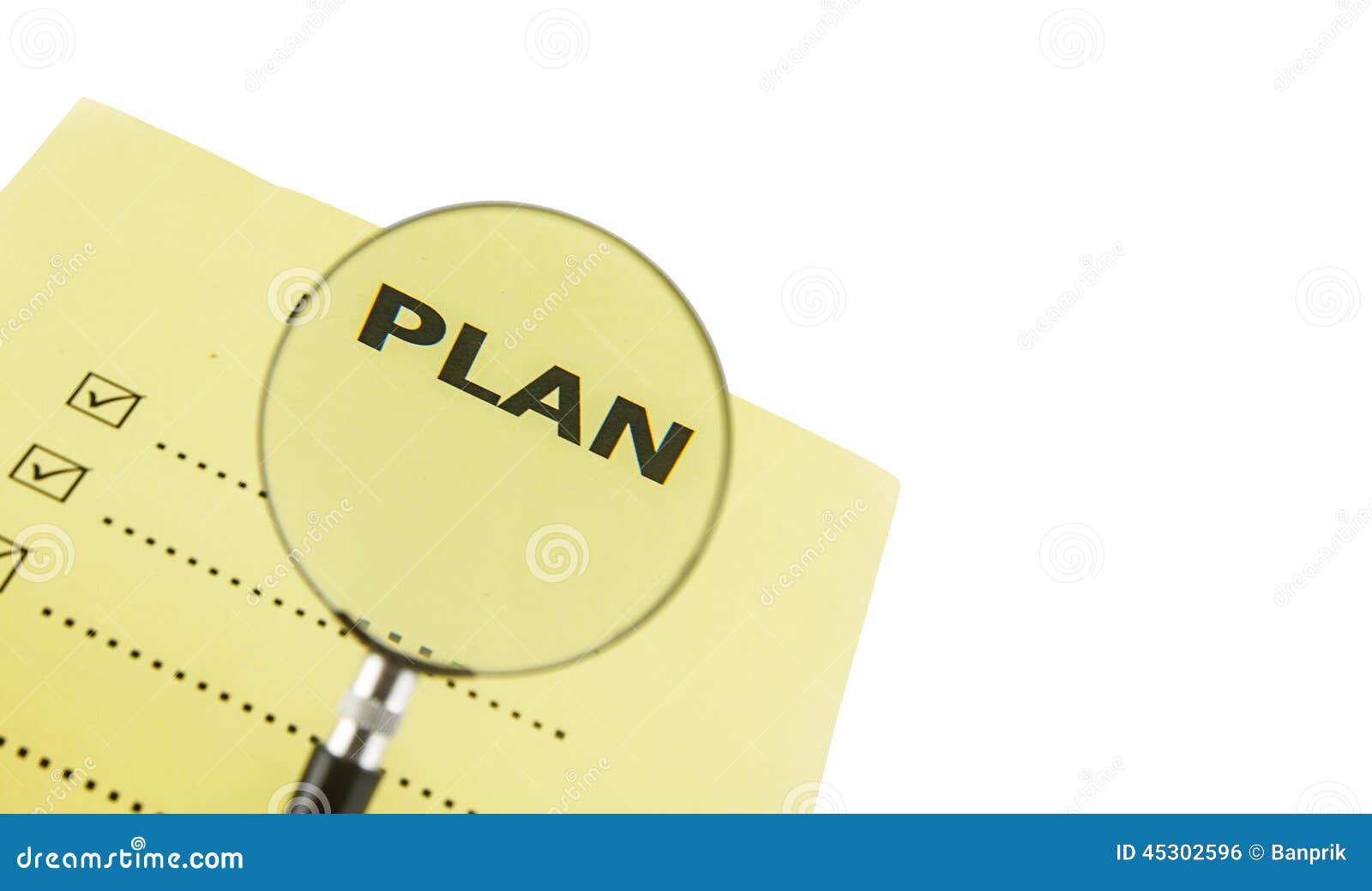 List of my plan on paper stock photo. Image of business - 45302596
