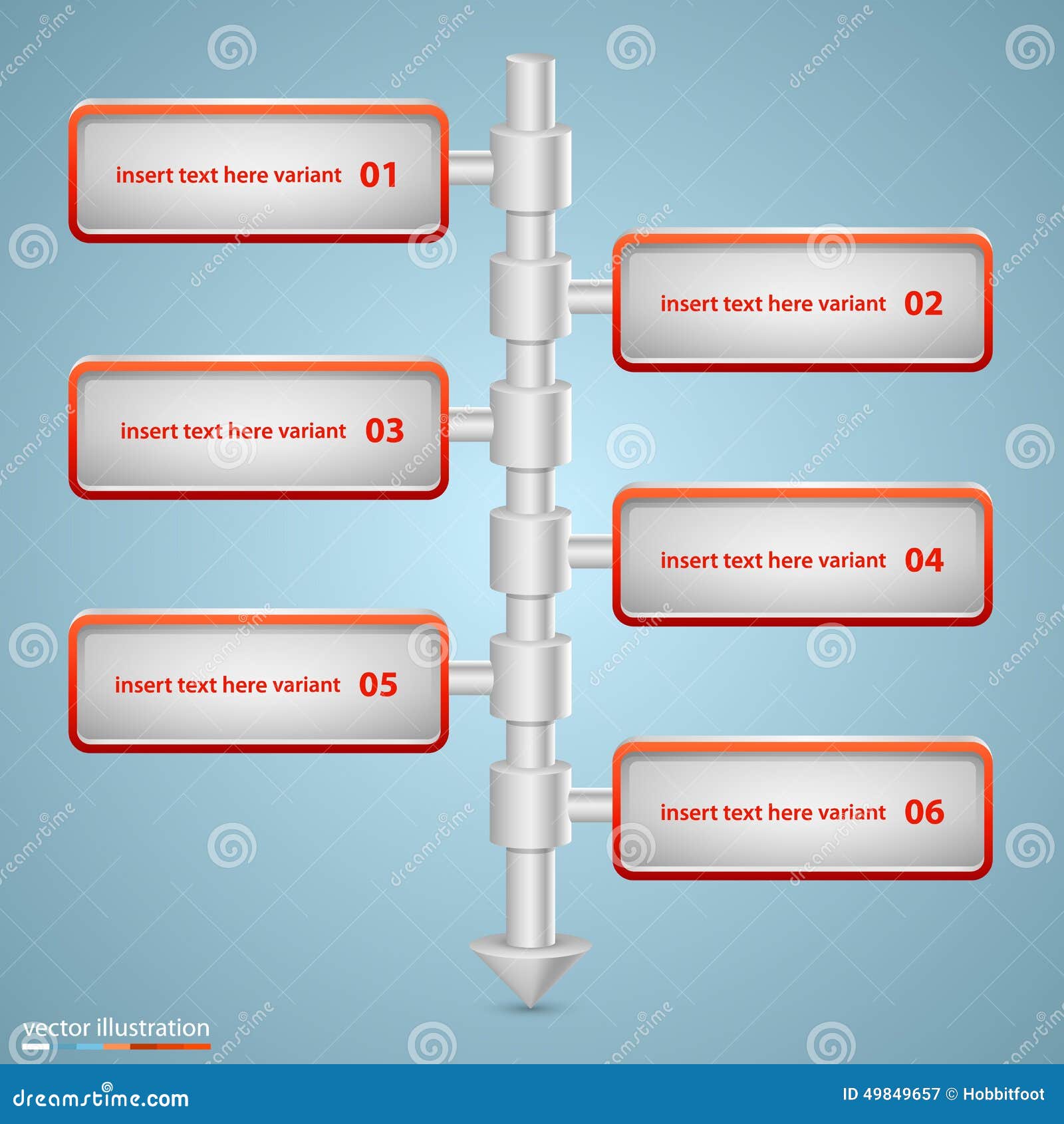 List of Options on the Arrow. Stock Vector - Illustration of navigation ...