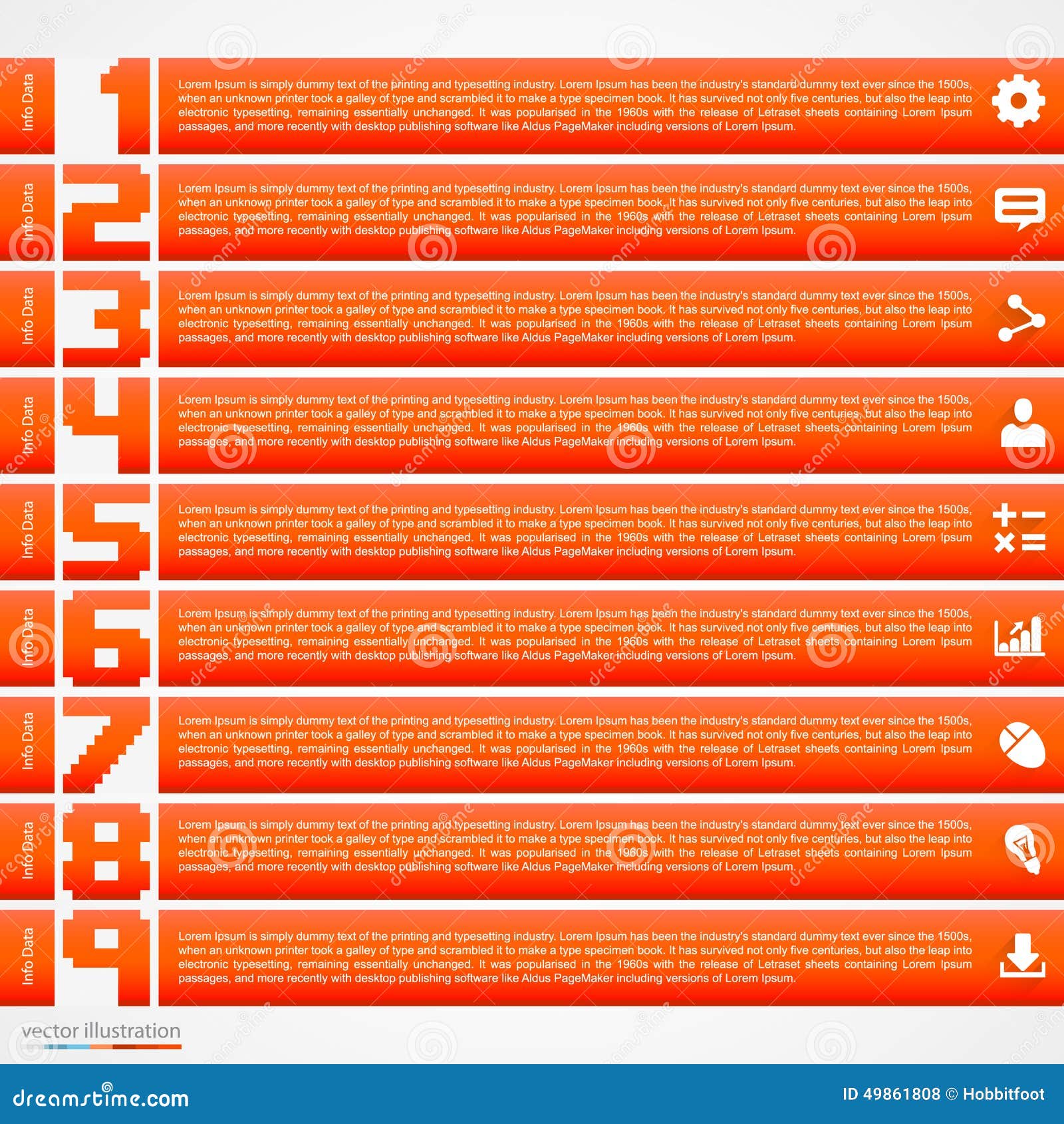 List of options stock vector. Illustration of information - 49861808