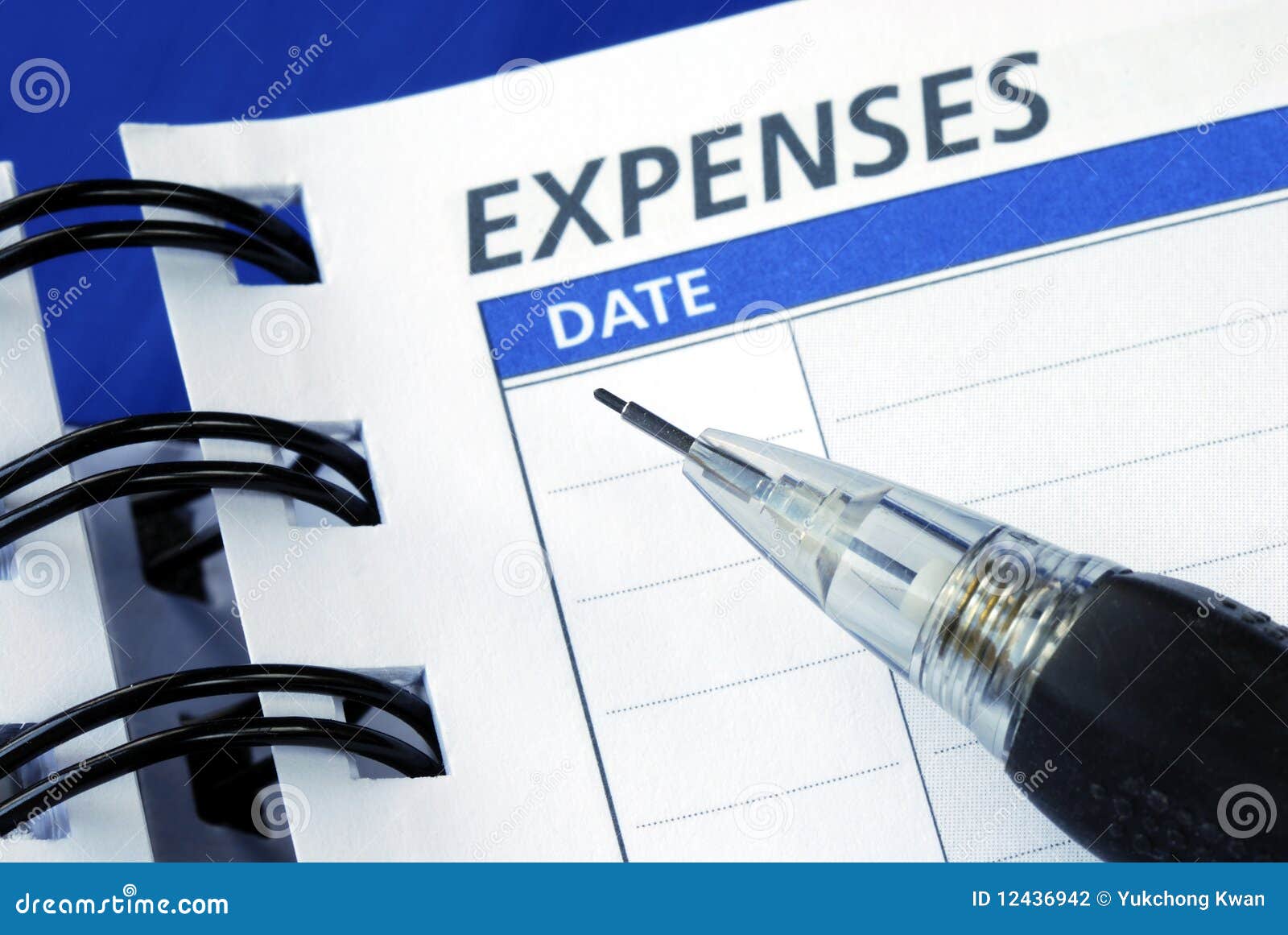 List out the expenses stock photo. Image of budget, note - 12436942
