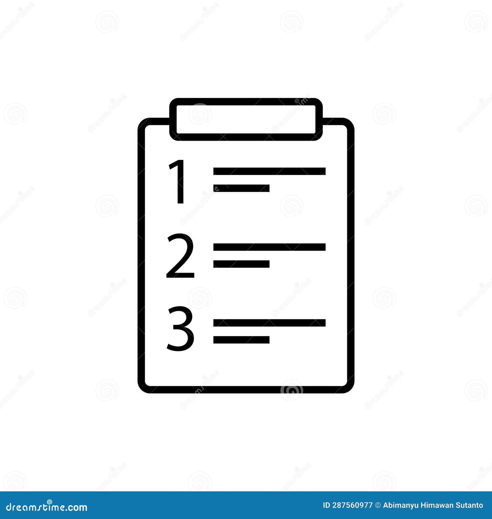 List paper icon vector stock vector. Illustration of outline - 287560977