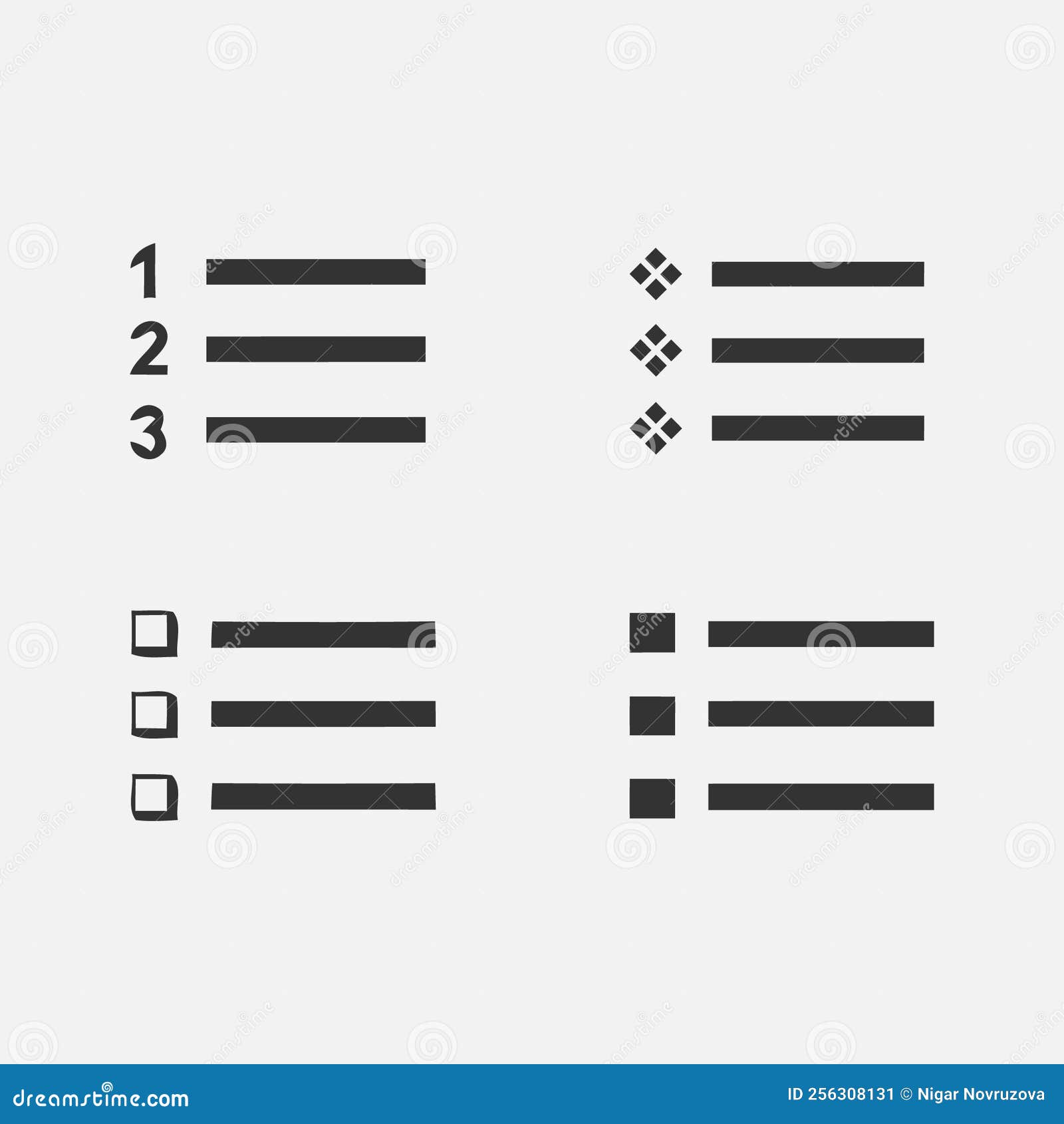 List Set Vector Icon. Set of List Icon Symbol Stock Vector ...