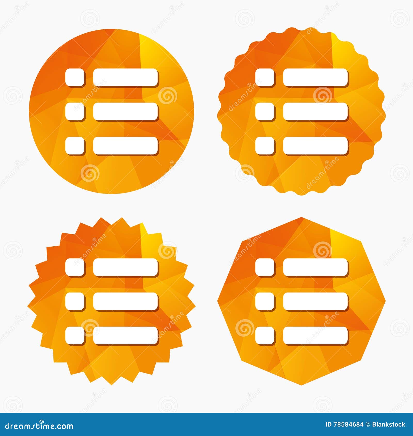 List Sign Icon. Content View Option Symbol Stock Vector - Illustration ...