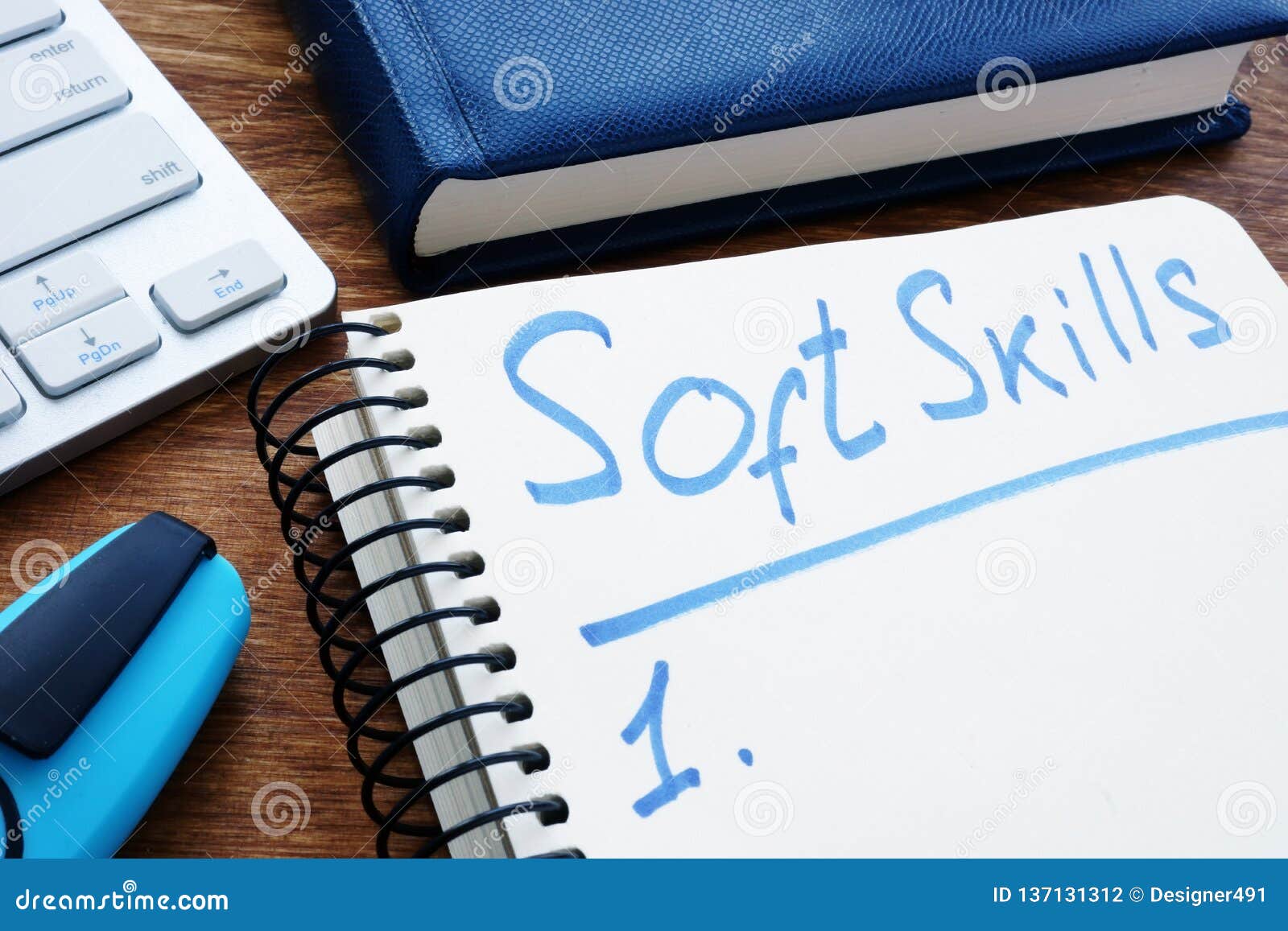List of Soft Skills in a Note Pad. Stock Photo - Image of business ...