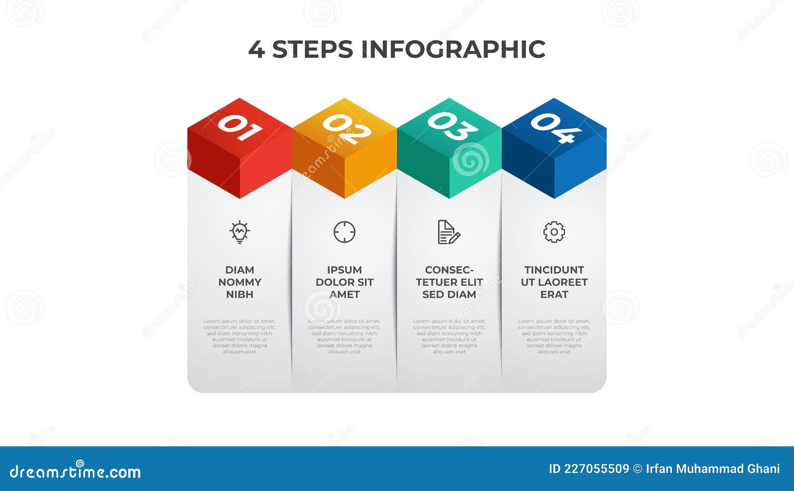 4 List of Steps, Infographic Element Template Vector Stock Vector ...