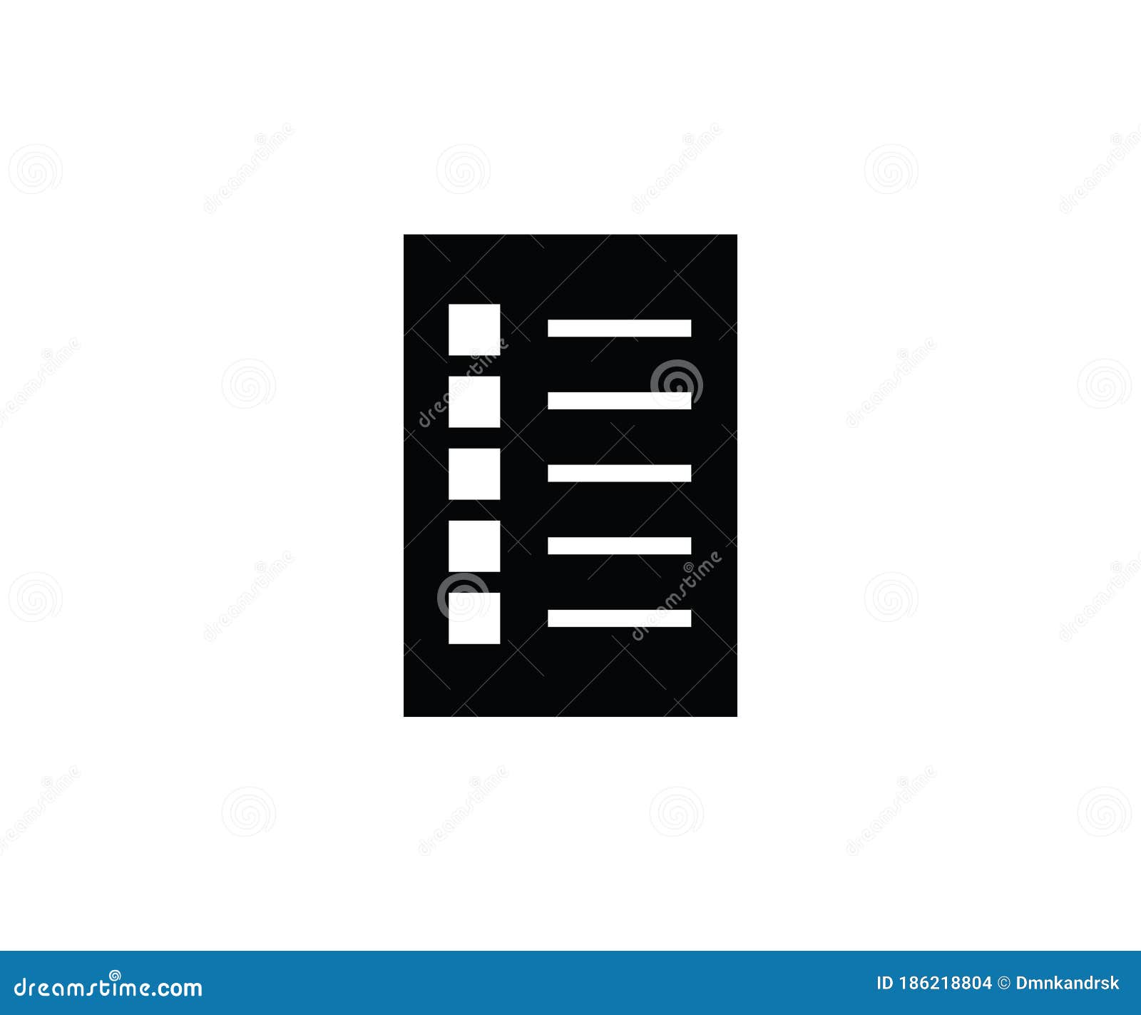 List Symbol Note Icon Questionnaire Stock Vector - Illustration of ...