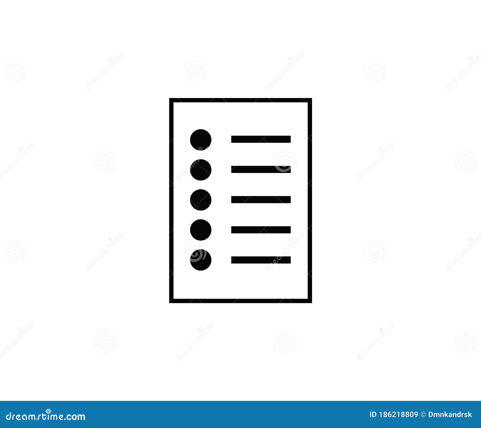 List Symbol Note Icon Questionnaire Stock Vector - Illustration of ...