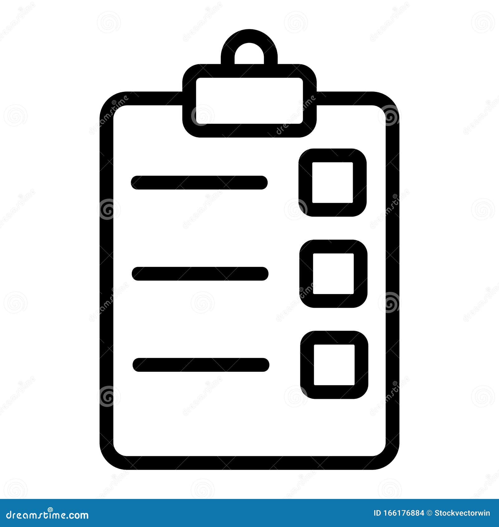 The List of Tasks Icon Vector. Isolated Contour Symbol Illustration ...
