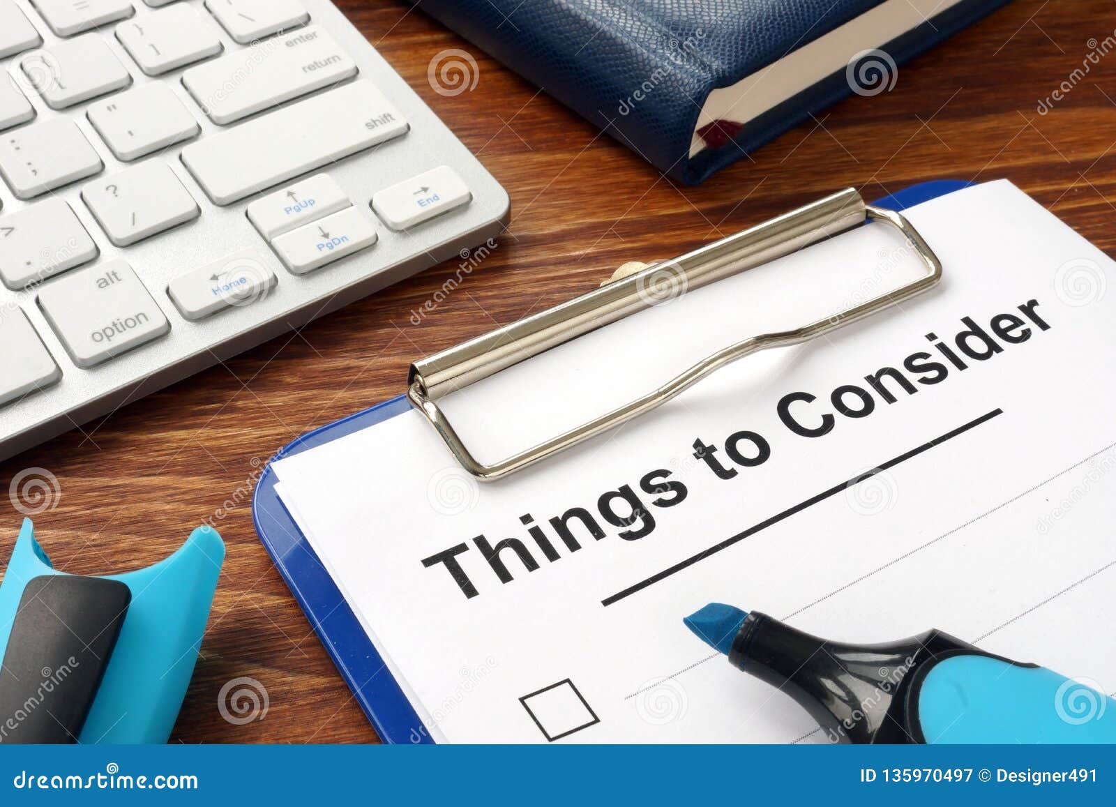 List of Things To Consider in Clipboard Stock Image - Image of smart ...