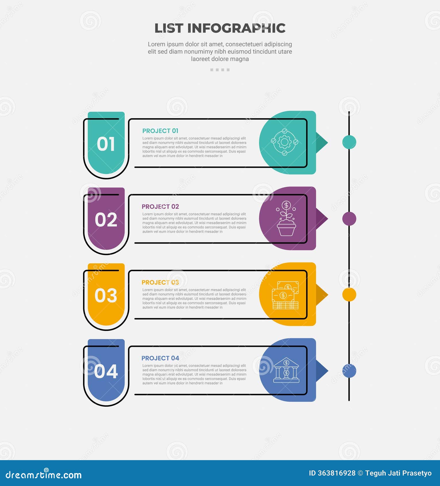 Vertical Stacked Bar Chart For Presentation Vector Illustration ...