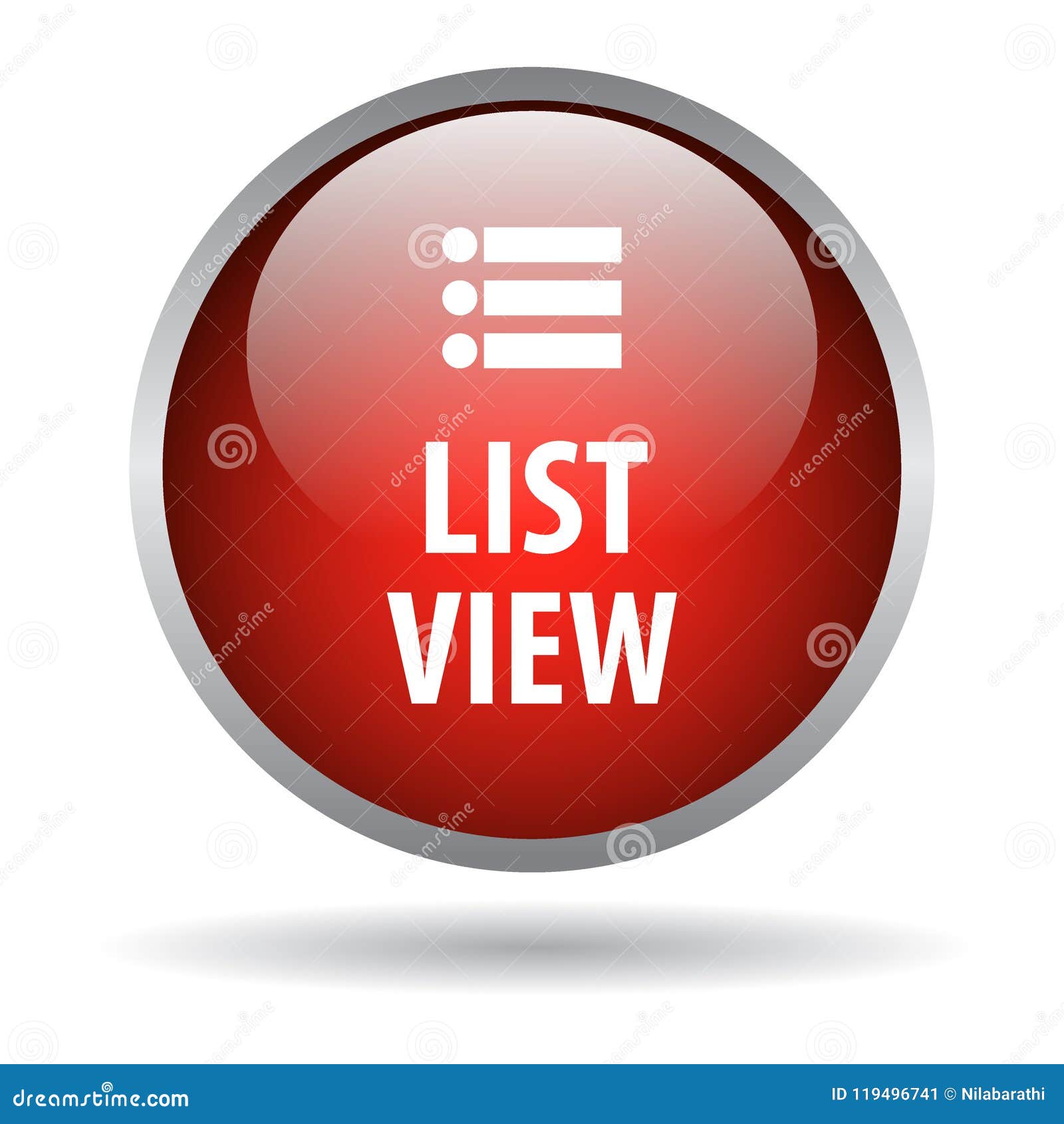 List view web button stock illustration. Illustration of choice - 119496741