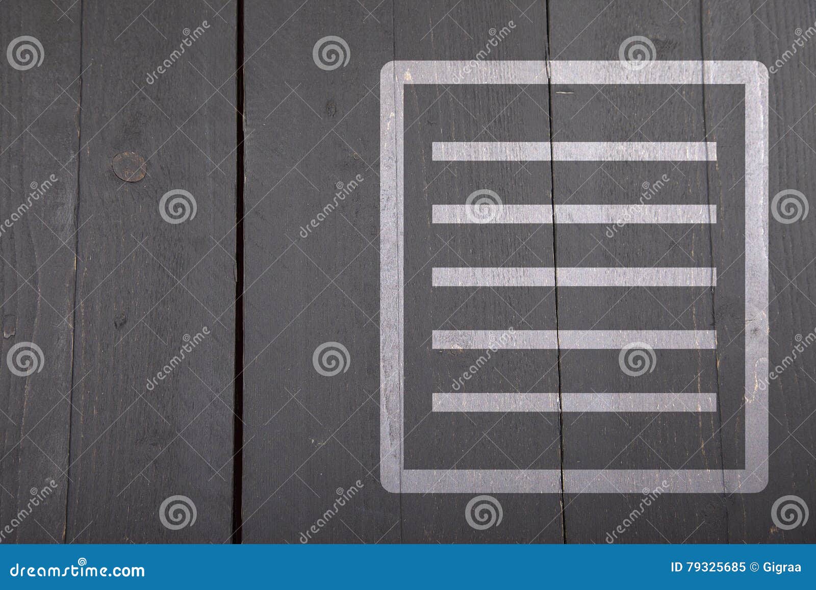 Lista Blanca En Fondo De Madera Stock de ilustración - Ilustración de ...