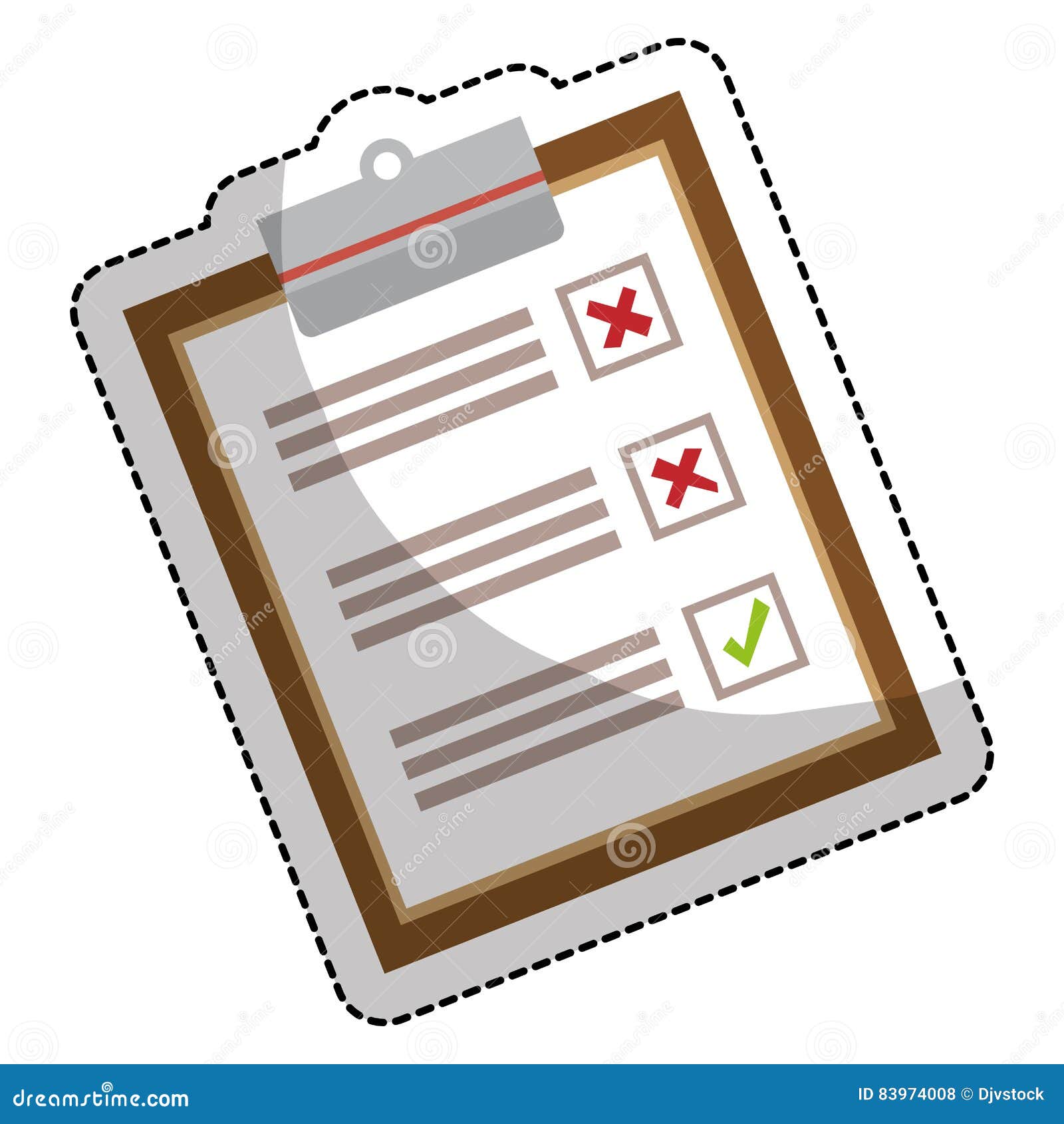 Lista De Control Con La Marca De Cotejo Stock de ilustración ...