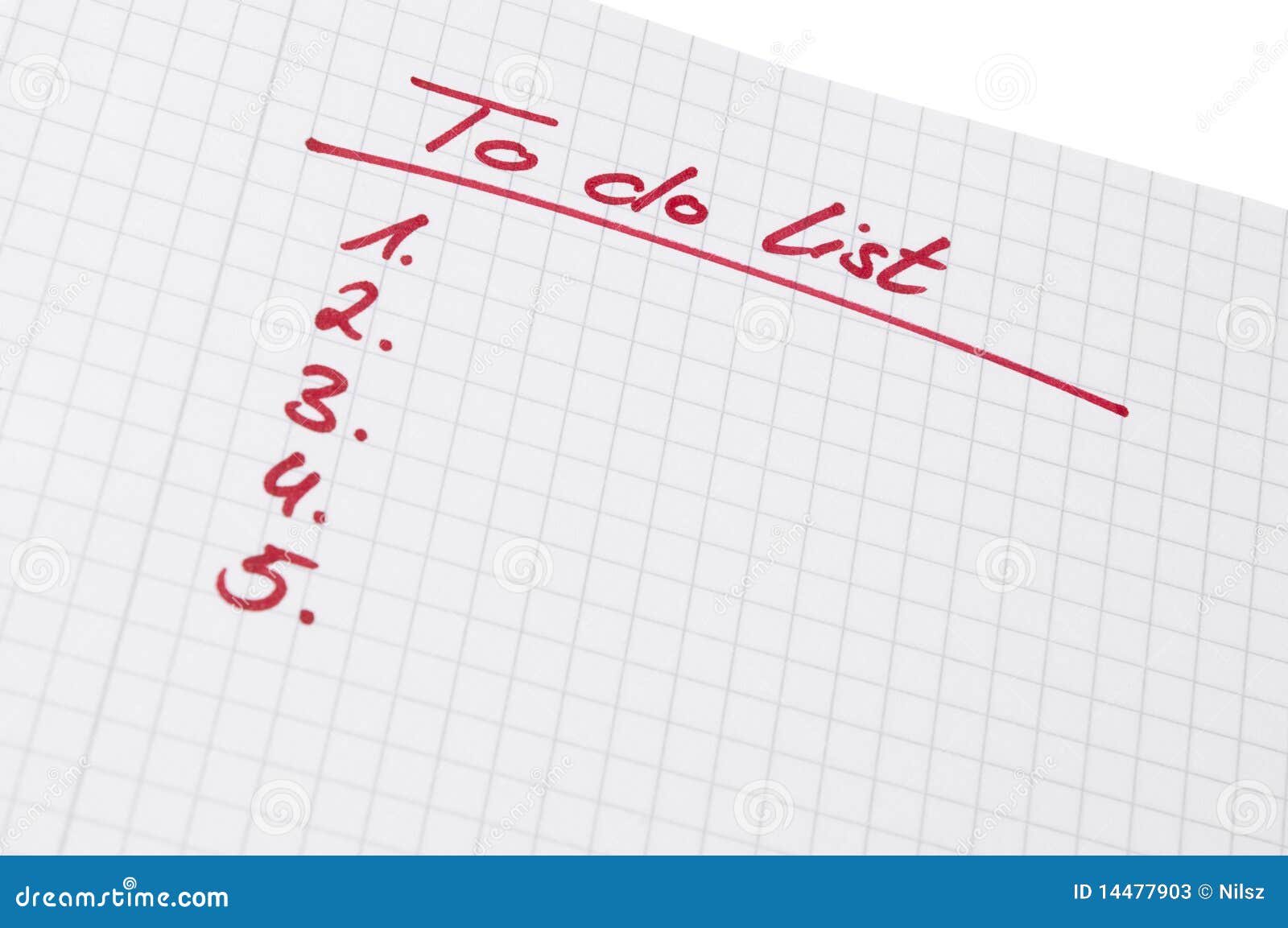 Lista De La Enumeración Qué a Hacer Imagen de archivo - Imagen de ...