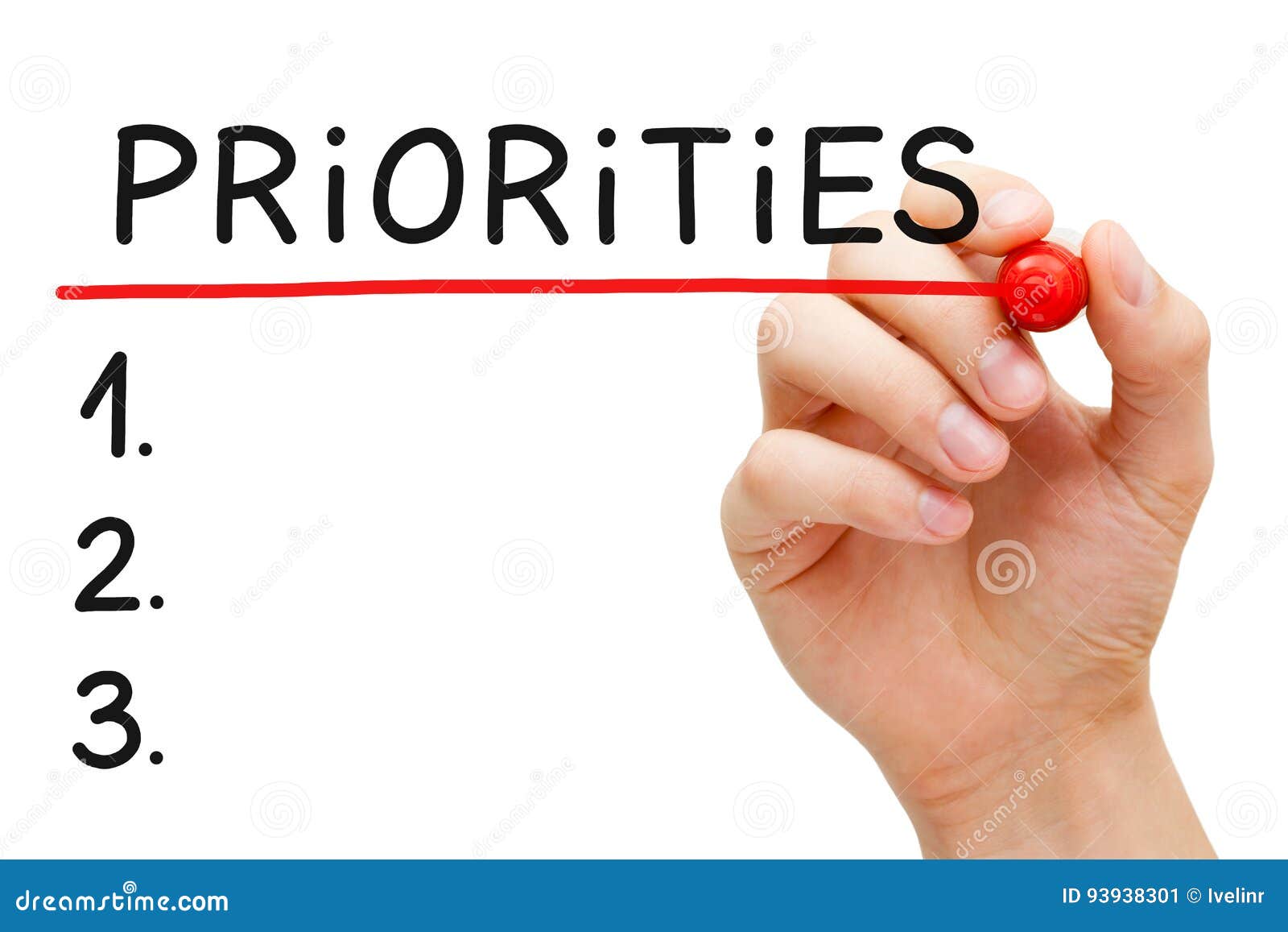 Lista de prioridades imagen de archivo. Imagen de incentivo - 93938301