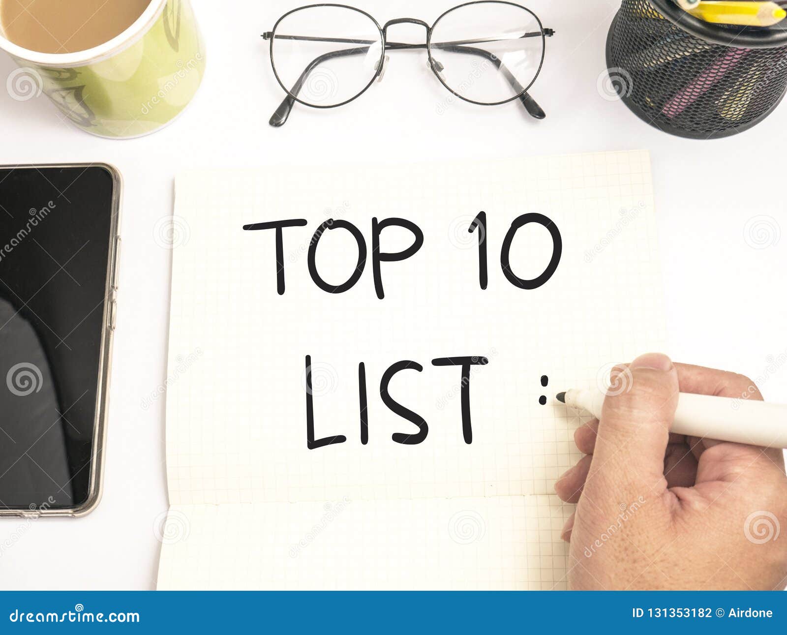 Liste Du Principal 10, Concept De Motivation De Citations De Mots Photo ...