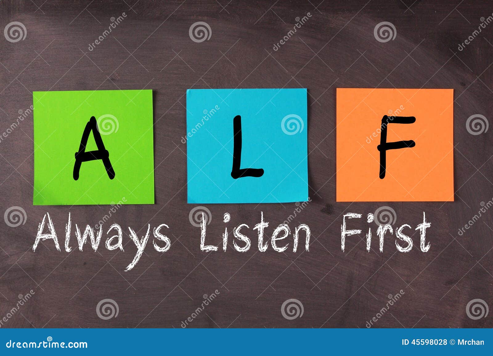Always Listen First Word Displayed With 3d Text Format Royalty-Free ...