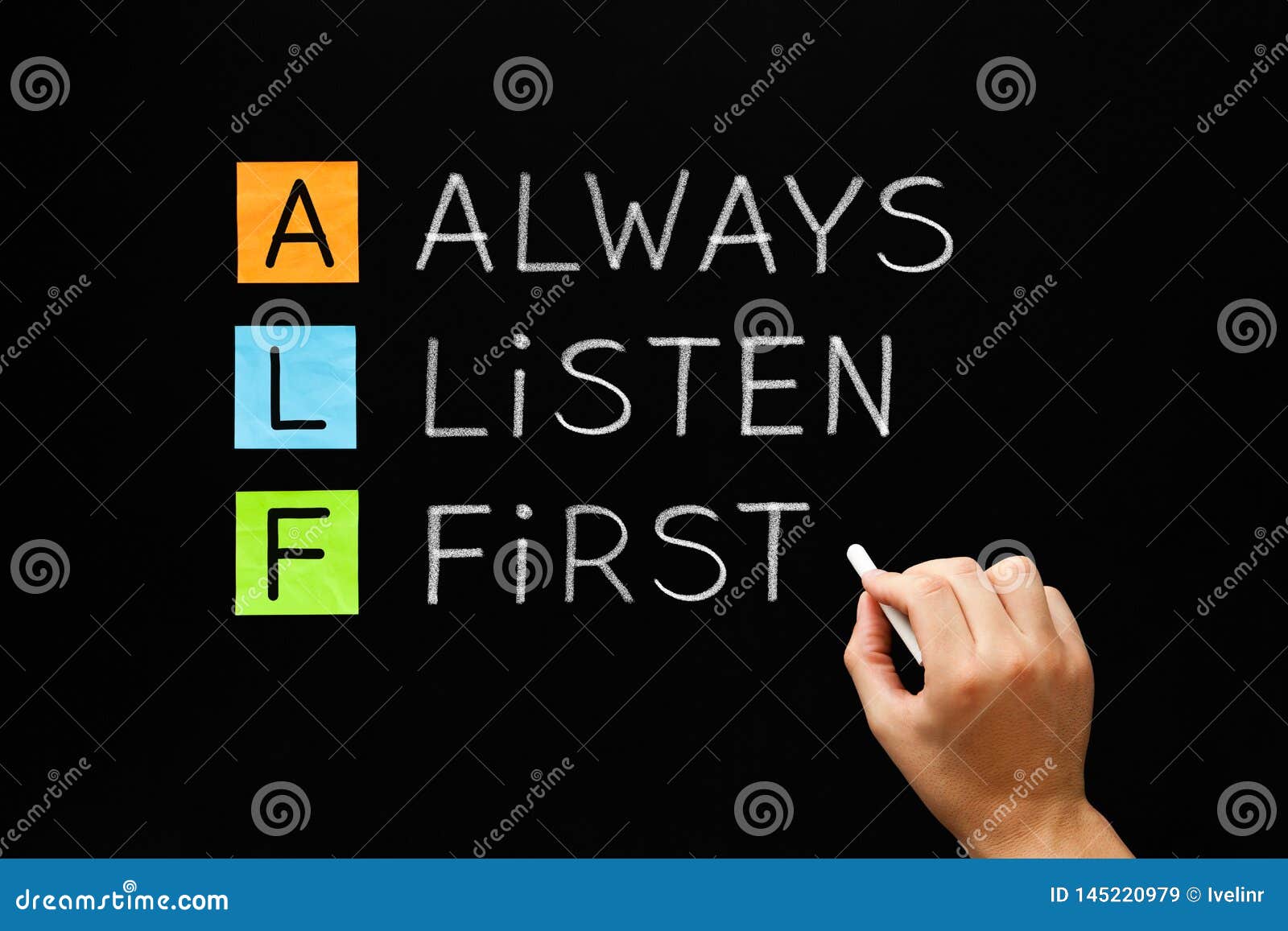 Always Listen First ALF Concept Stock Image - Image of conceptual ...