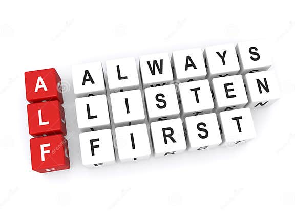 Always listen first stock illustration. Illustration of people - 43169435