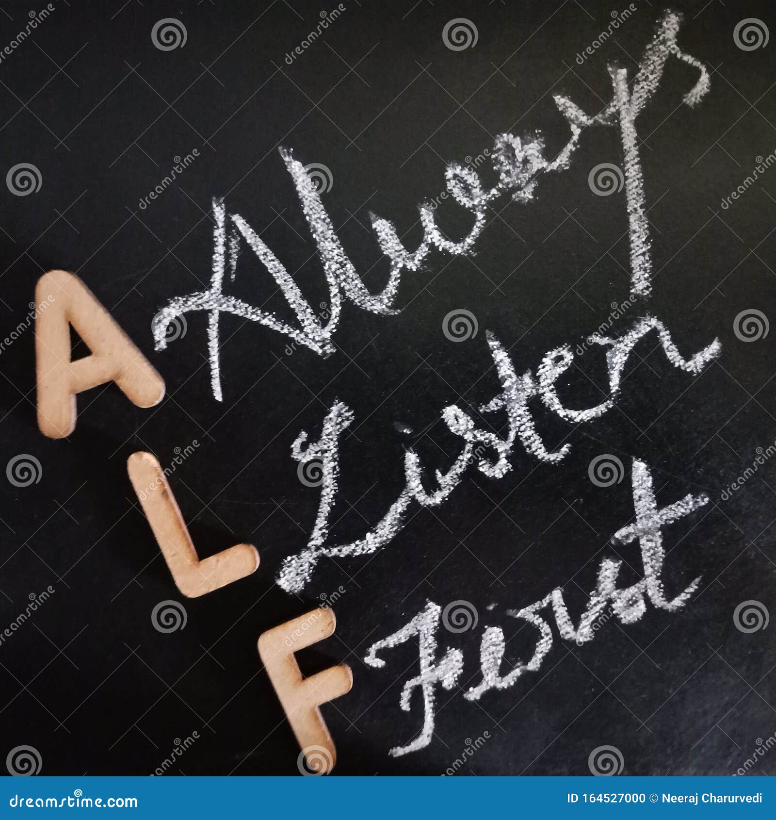 Always Listen First Word Displayed with 3d Text Format Stock Photo ...