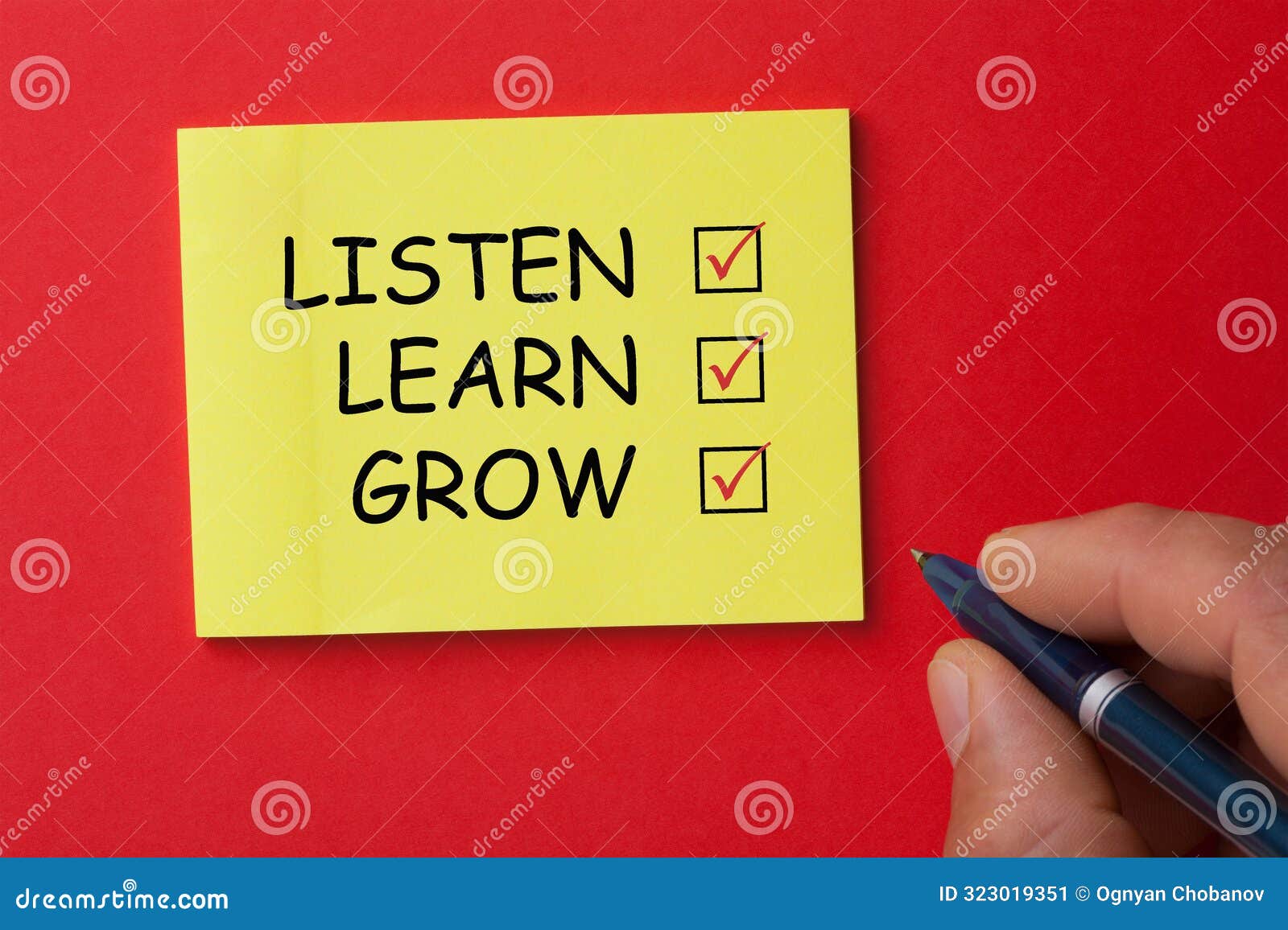 Listen Learn Lead Is Shown Using The Text Royalty-Free Stock Photo ...