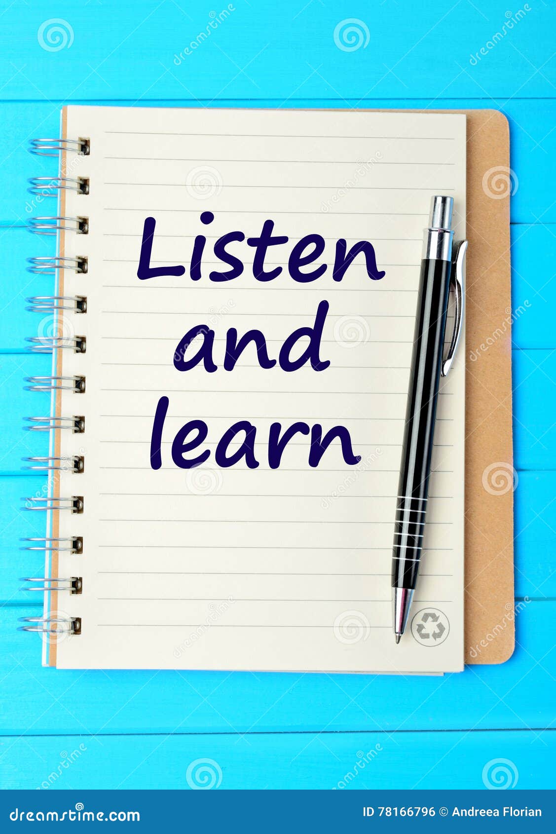 Listen and learn words stock photo. Image of sheet, education - 78166796