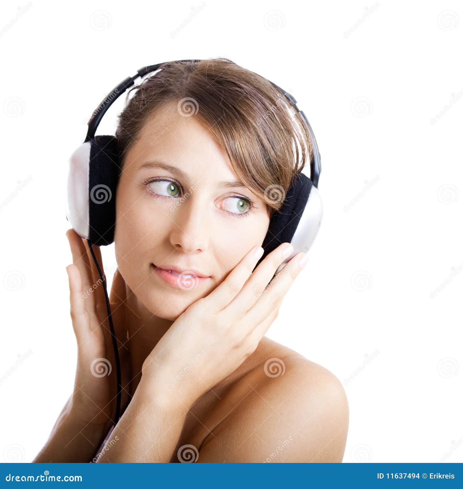 Listen music stock photo. Image of enjoy, attractive - 11637494
