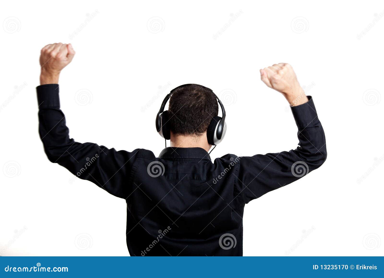 Listen music stock photo. Image of concept, back, casual - 13235170