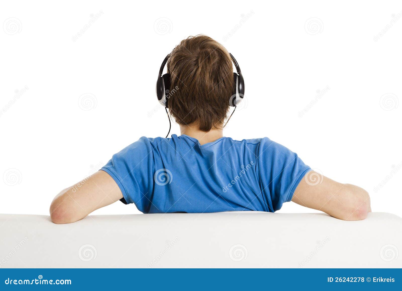 Listen music stock photo. Image of male, headphones, interior - 26242278