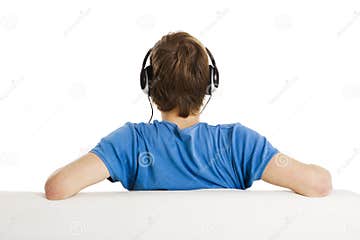 Listen music stock photo. Image of male, headphones, interior - 26242278