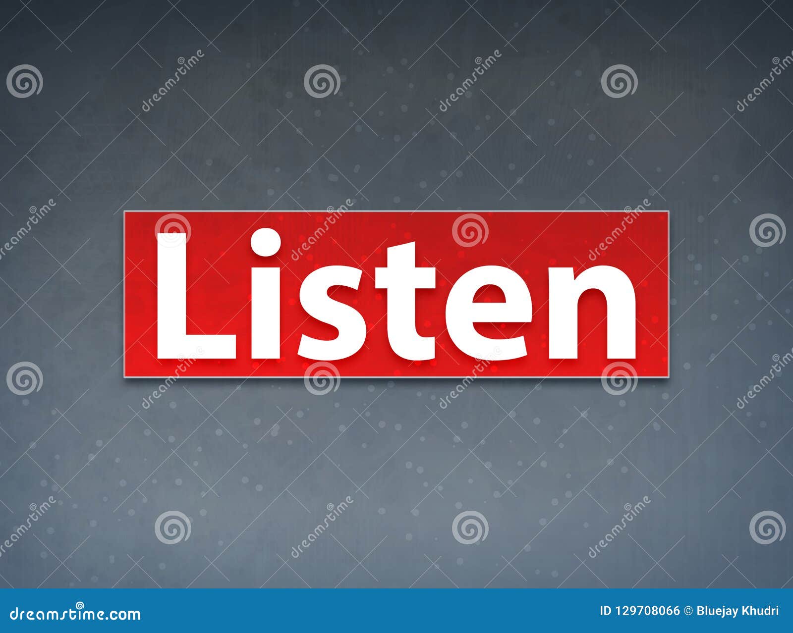 Listen Red Banner Abstract Background Stock Illustration - Illustration ...