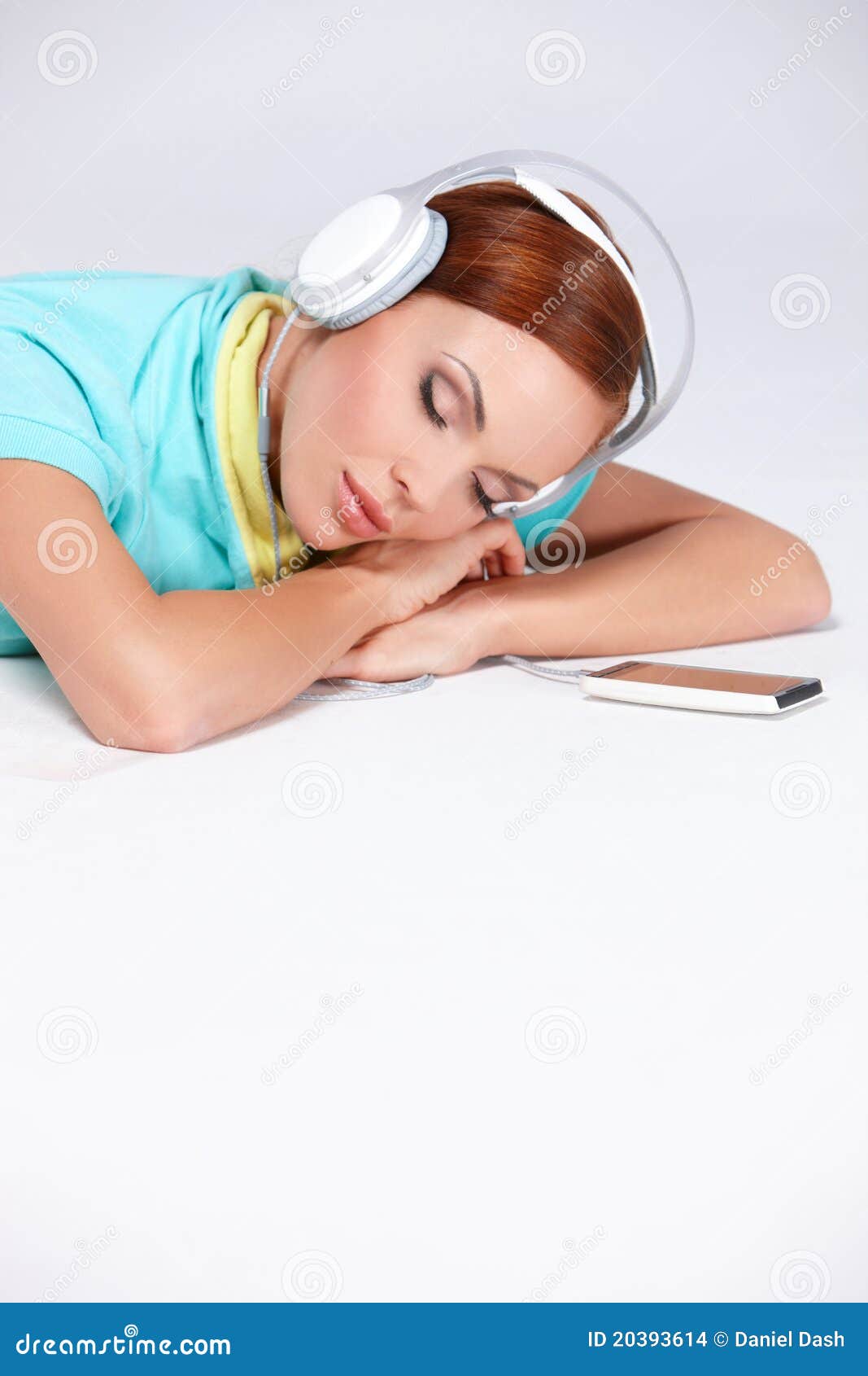 Listen to the music stock photo. Image of vertical, enjoyment - 20393614