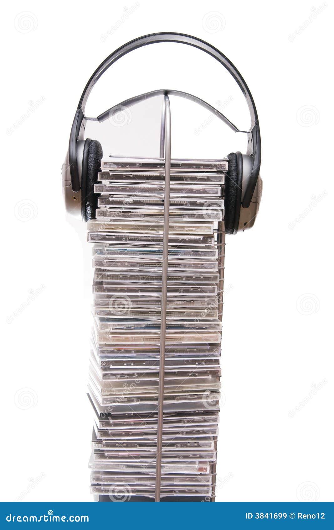 Listen to the music stock image. Image of disc, isolated - 3841699