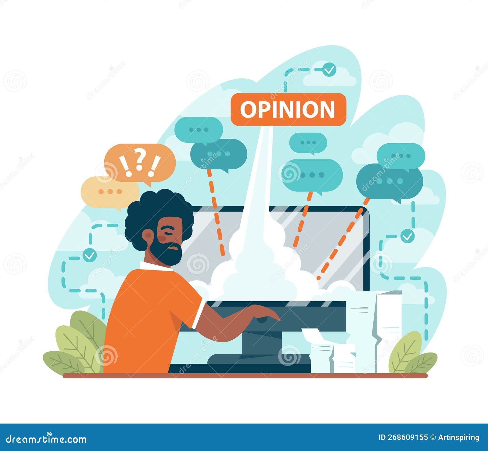 Listen To Other Opinion. People Feedback To Improve Work Quality Stock ...