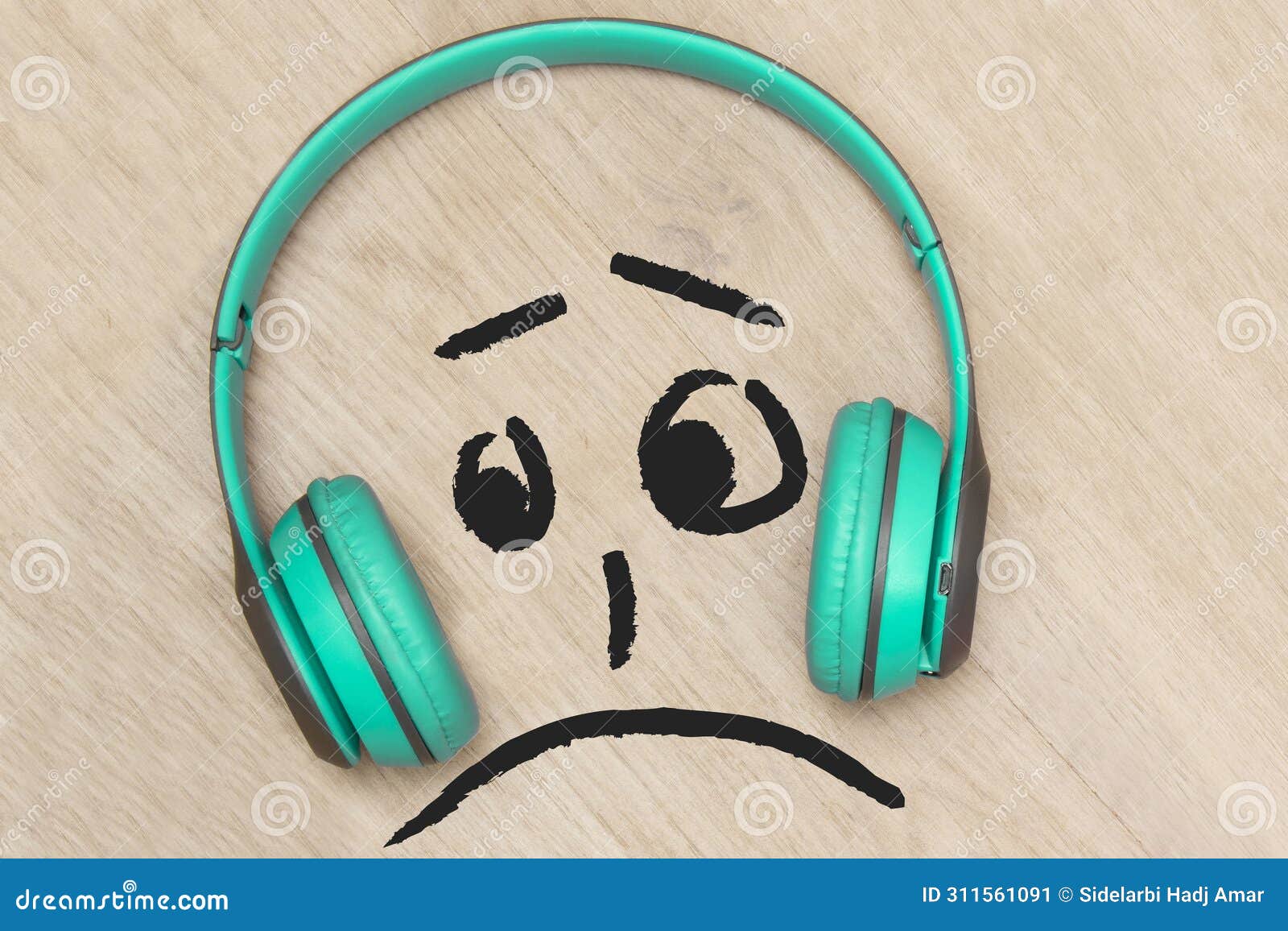 Listen To Sad Music Concept Stock Image - Image of unhappy, hearing ...