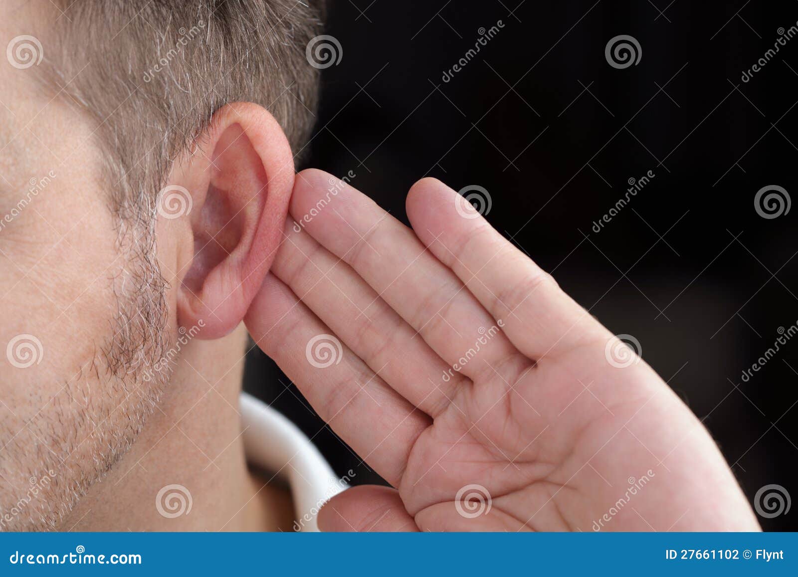 Listening stock photo. Image of senses, hearing, loss - 27661102